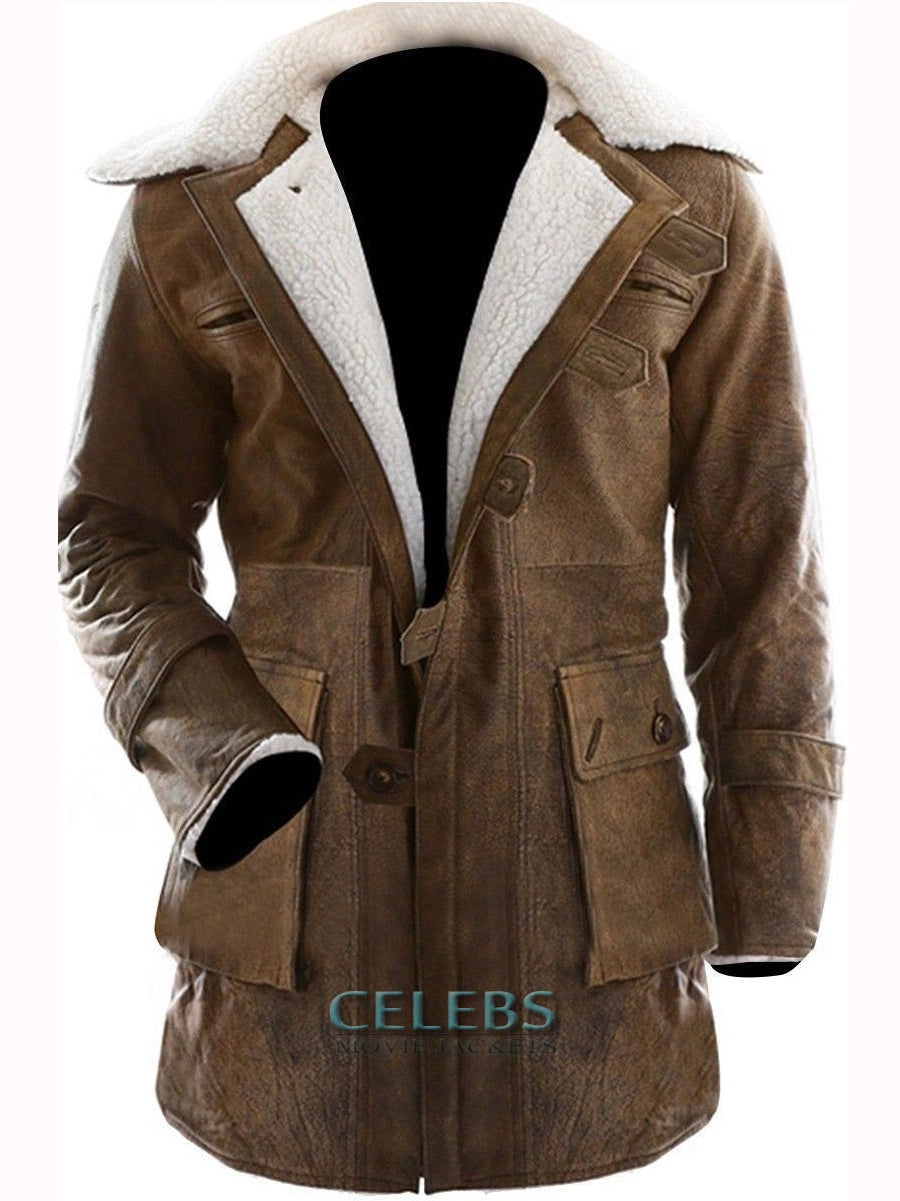 Men Shearling Jacket - Leather Shearling Jacket Mens - Celebs Movie ...